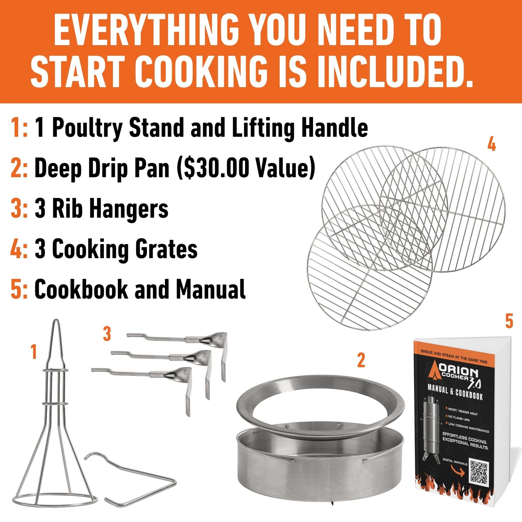 The Orion Cooker 3.0 ® | Best BBQ Grill Smoker | Convection Cooker